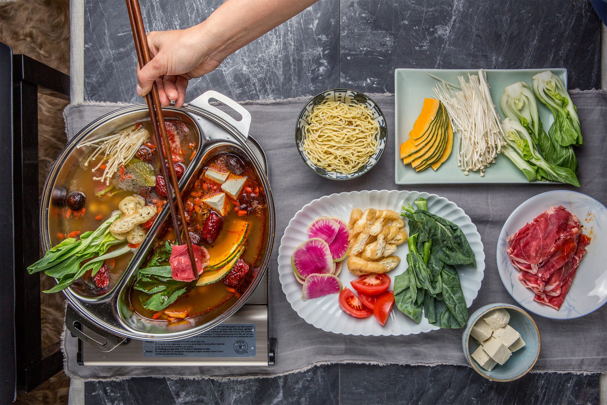 "The Asian Hot Pot Cookbook" by Amy Kimoto-Kahn