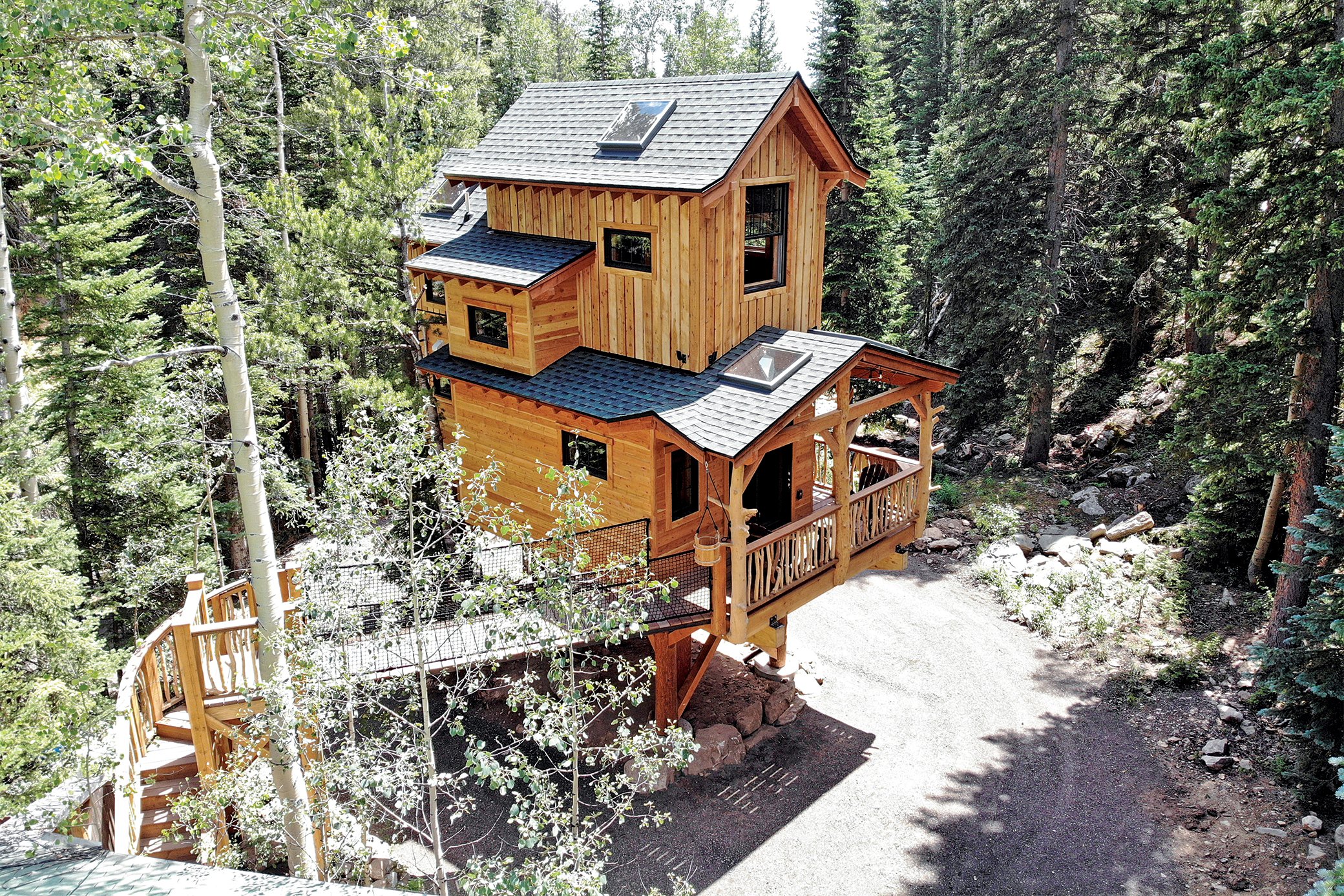 Treehouse Log Homes