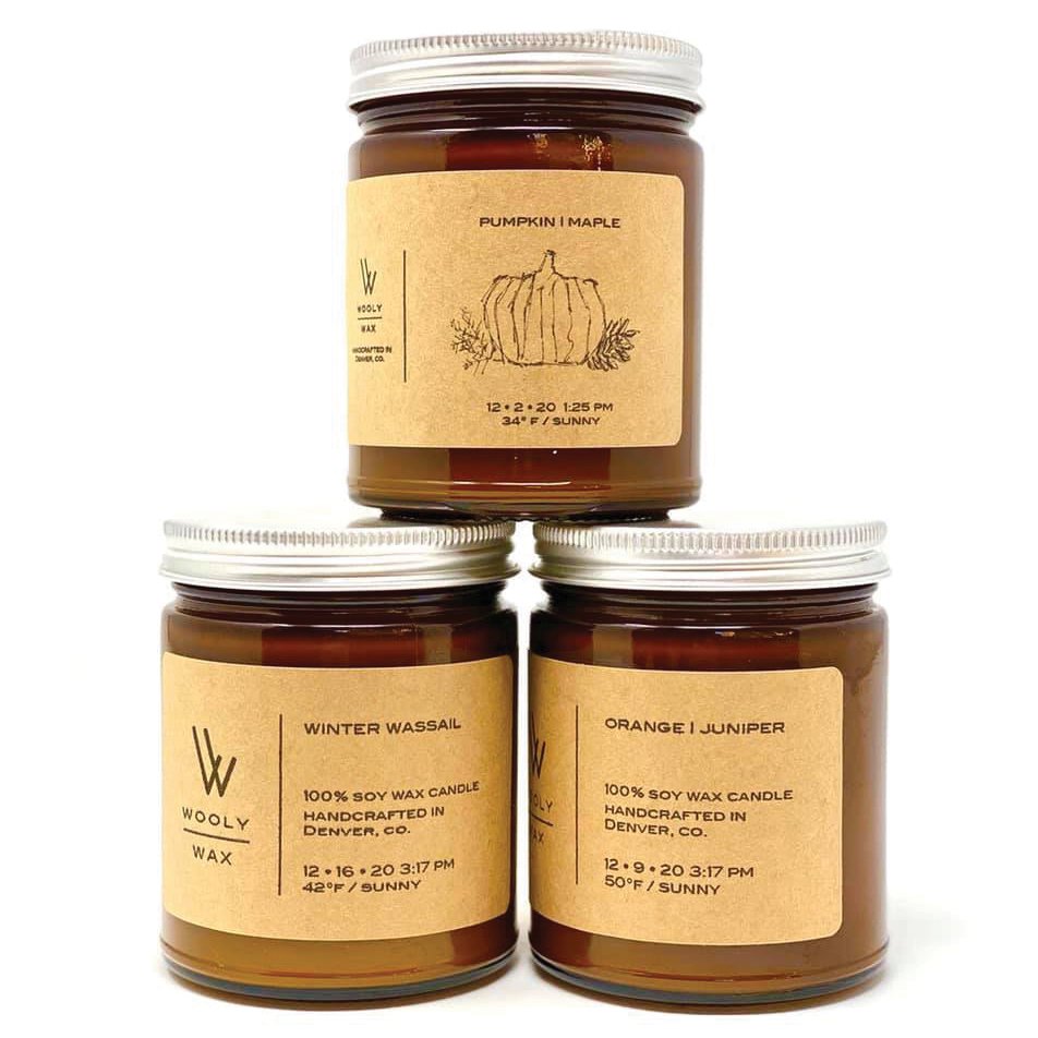 Wooly Wax's Custom Hand Poured Soy Candles